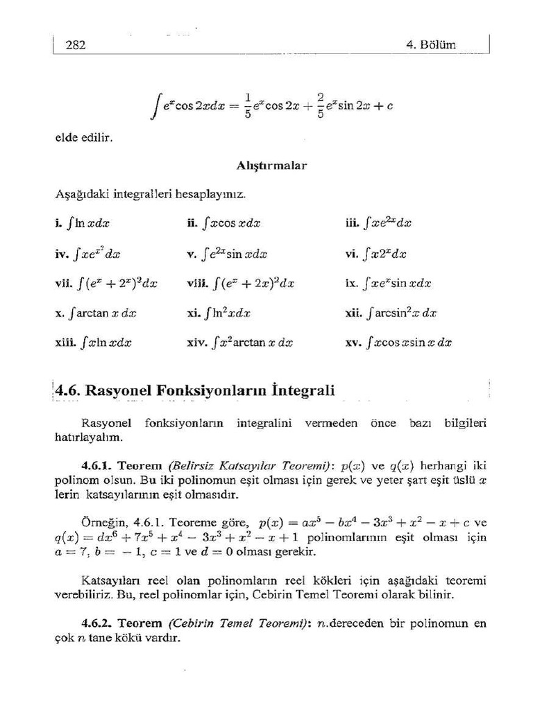 Rasyonel Fonk. Integrali | PDF