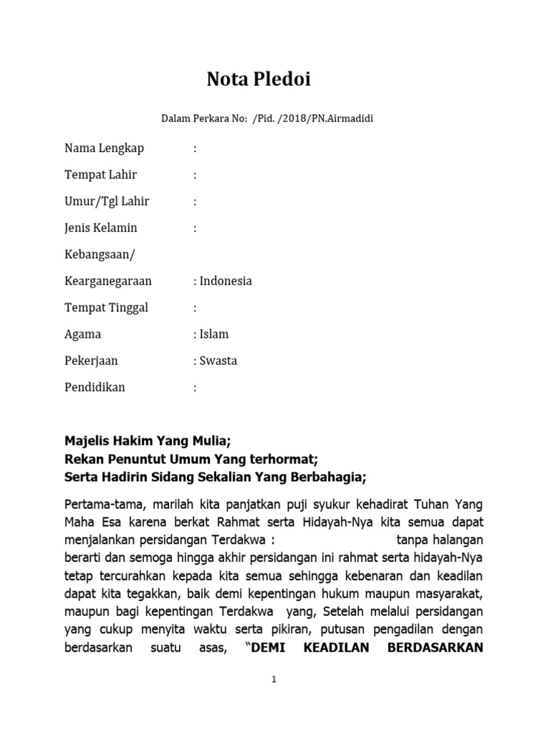 Nota Pledoi Narkoba | PDF | Politik | Ilmu Sosial