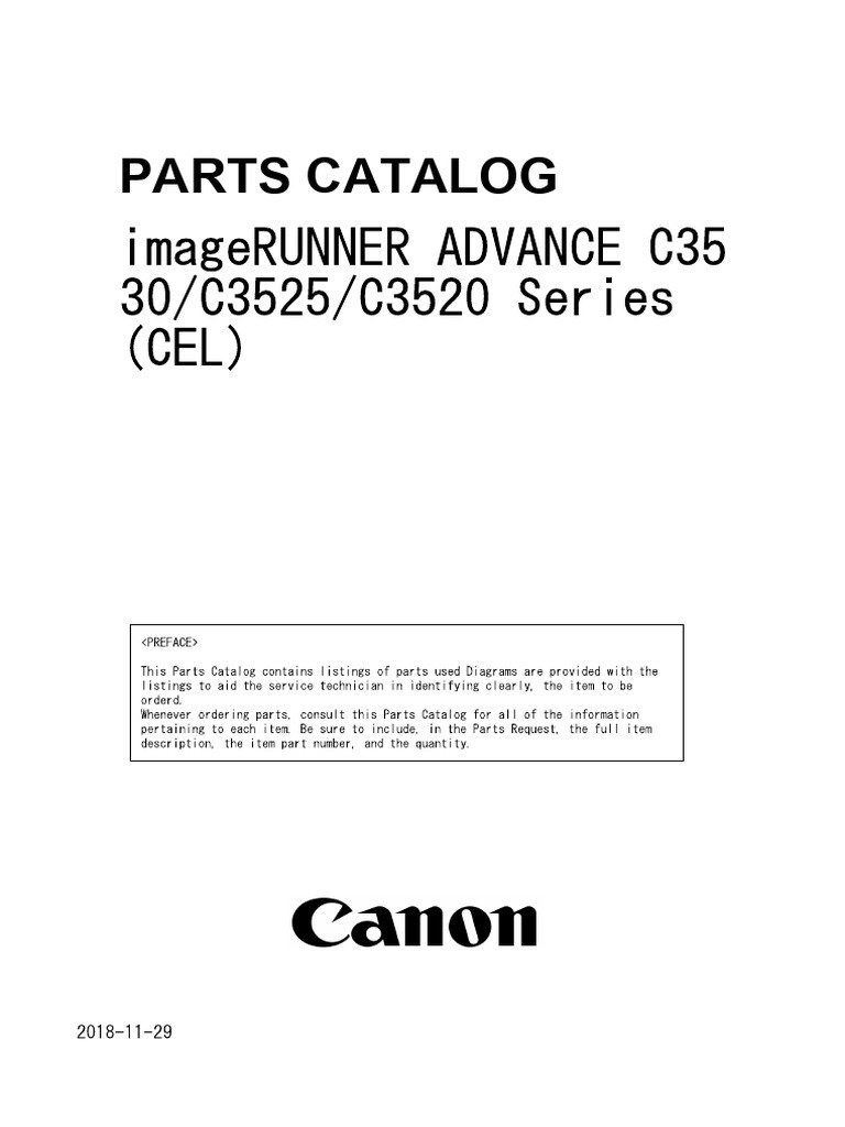 IR-ADV C3530 C3525 C3520+Series Partscatalog E EUR | PDF | Office ...