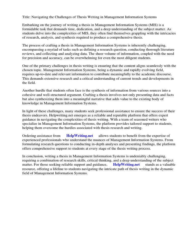 Thesis Management Information System | Download Free PDF | Thesis ...