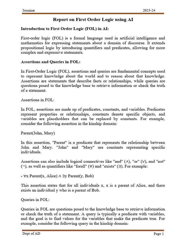 AI Seminar Report1 | PDF | Philosophy