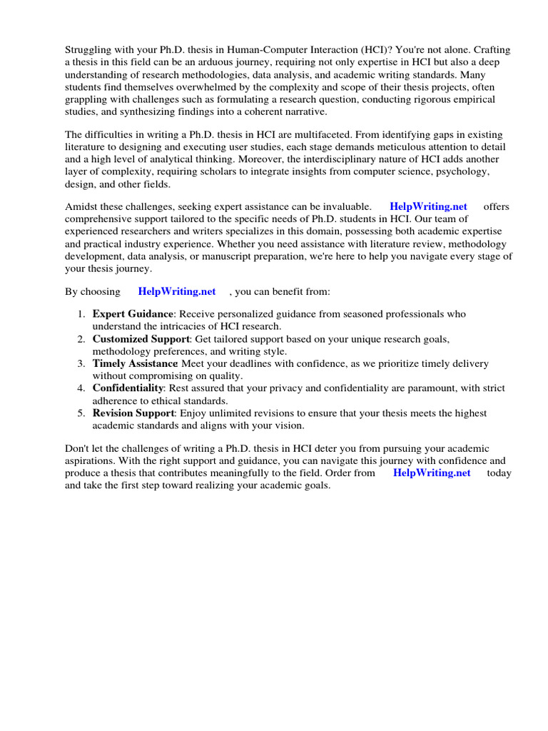 PHD Thesis Hci | PDF | Human–Computer Interaction | Thesis
