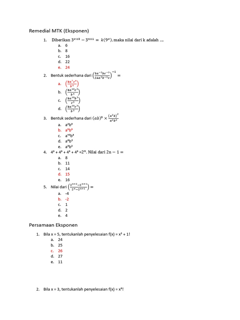 Remedial Matematika | PDF