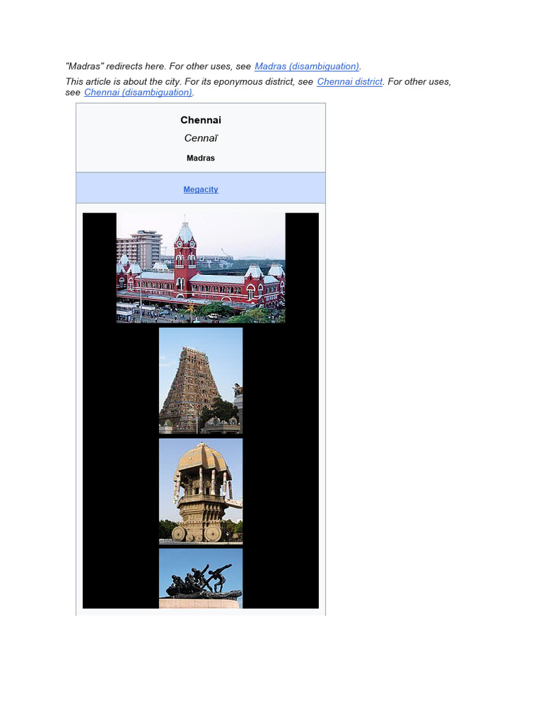 Chennai | PDF | Tamil Nadu