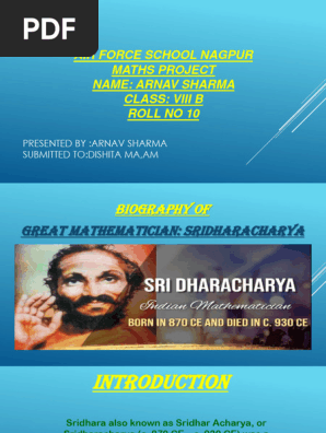 Sridharacharya Mathematician Images