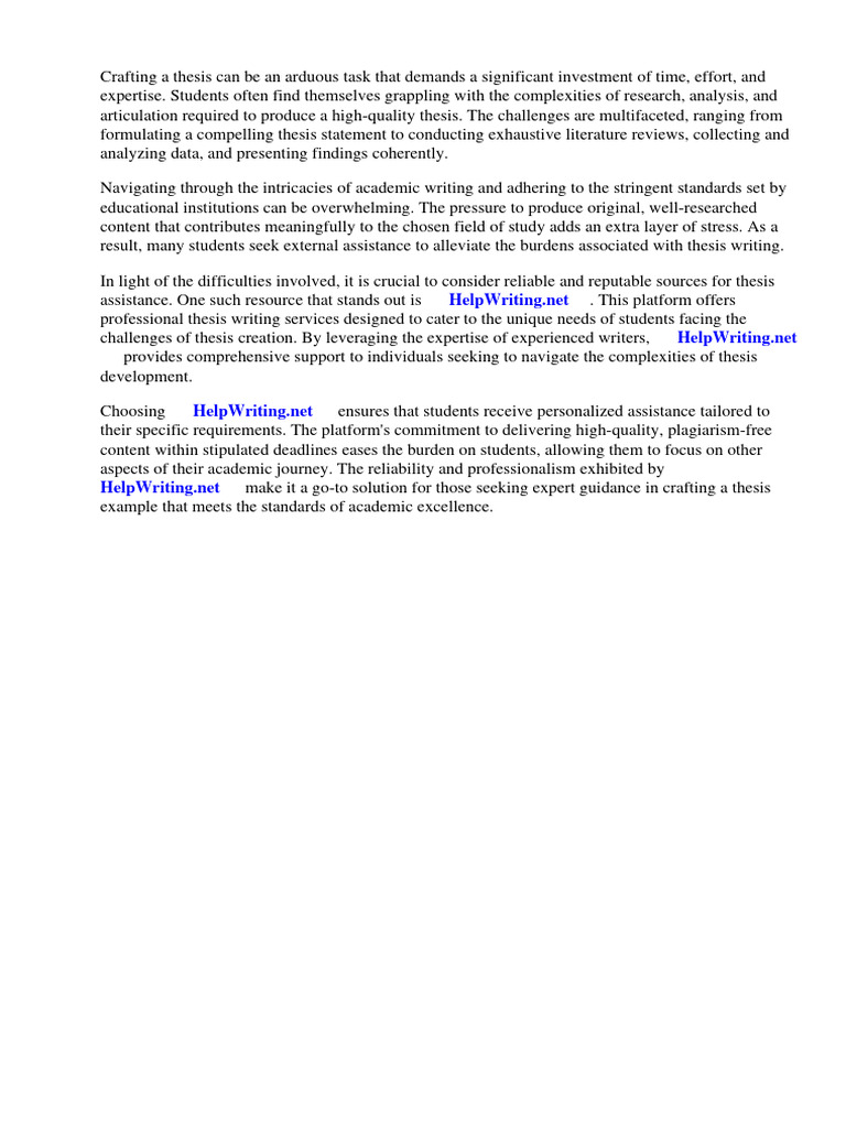 How To Make A Thesis Example | PDF | Thesis | Essays