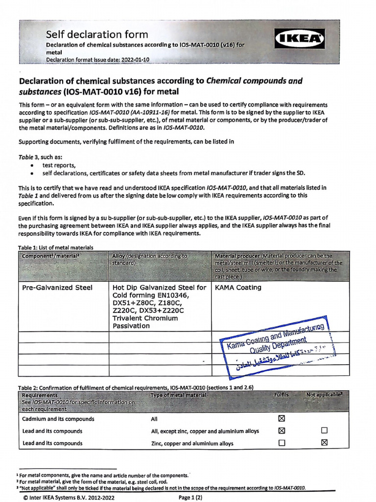 IOS MAT 0010 16 Metal SD Kama Coating | PDF