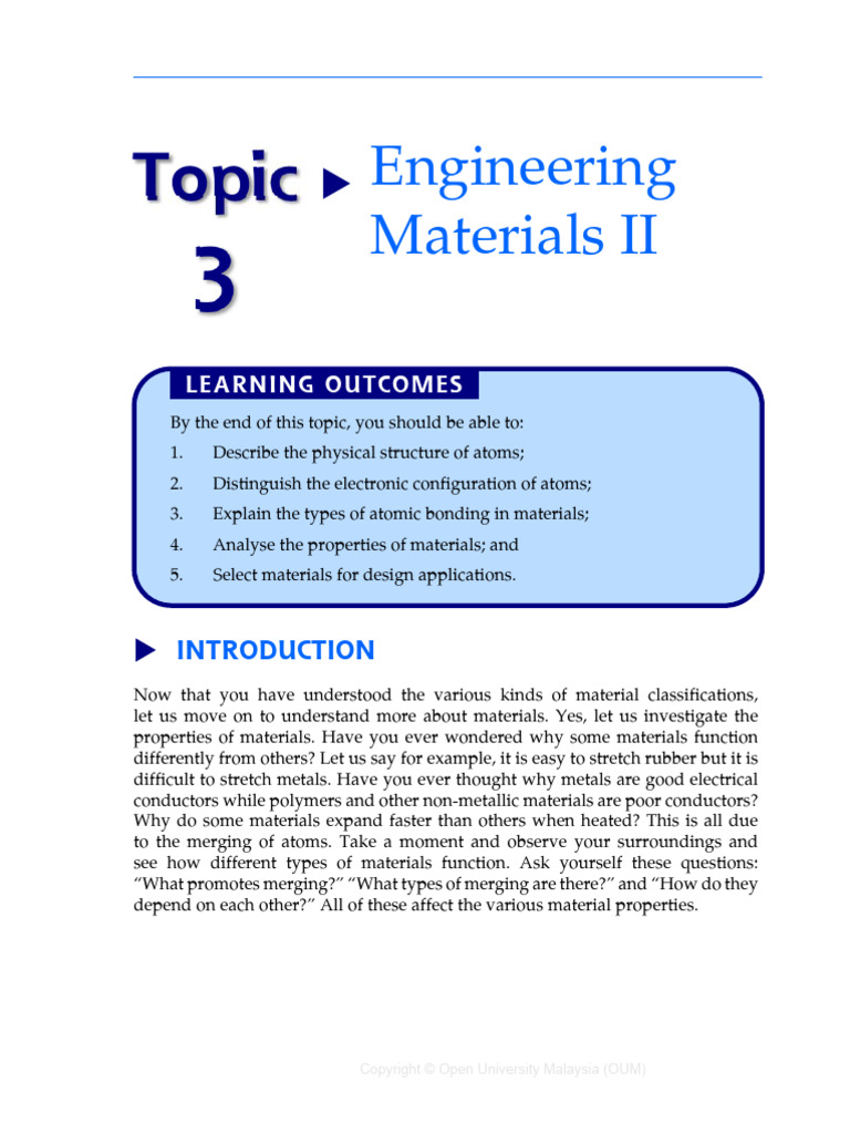 Topic 3 | PDF | Chemical Bond | Atoms