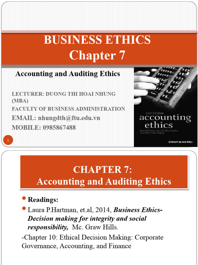Ch7 - Accounnting - Finance Ethics - SV | PDF | Audit | Accounting