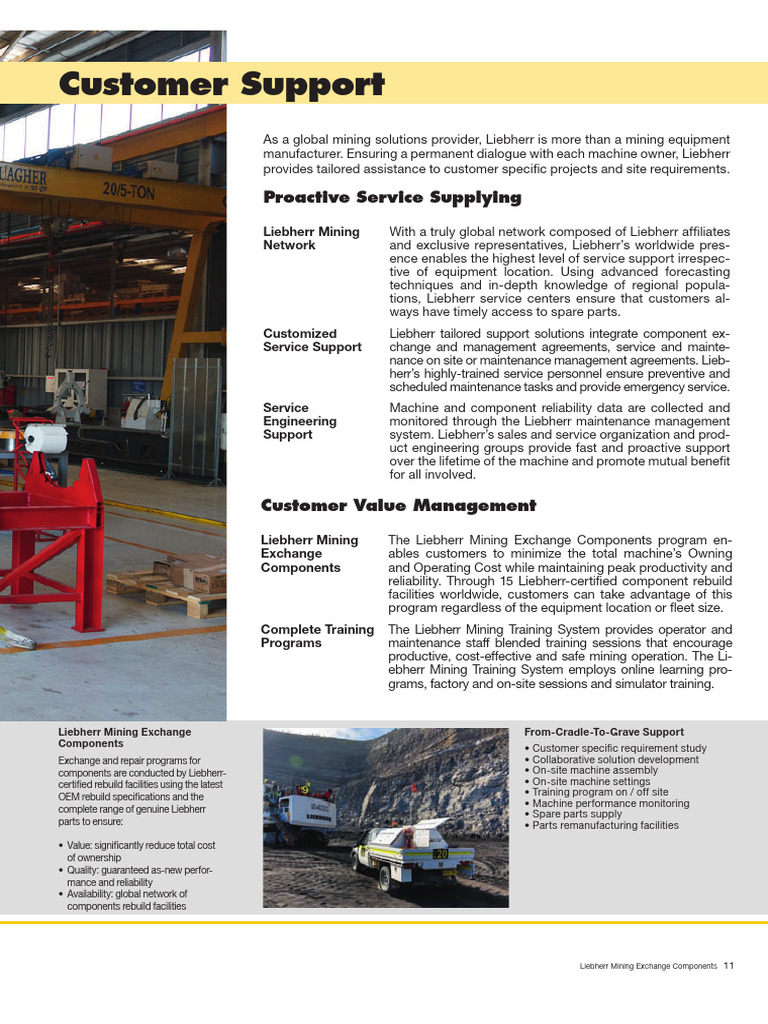 Liebherr Mining Support Solutions | PDF | Engineering | Secondary ...
