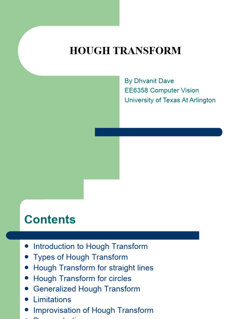 5 Hough Transform | PDF | Geometry | Algorithms