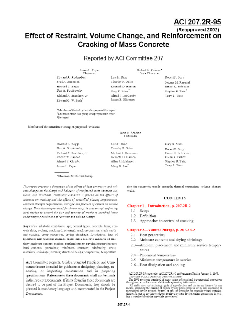 ACI - Effect of Restraint On Cracking | PDF