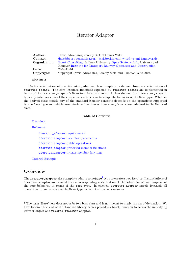 Iterator Adaptor Pdf Class Computer Programming Pointer Computer Programming 
