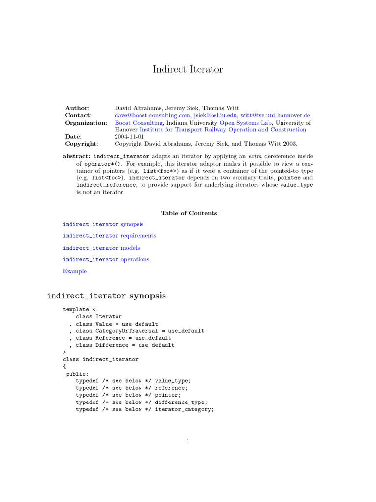 Indirect Iterator Pdf Computer Data Programming Paradigms