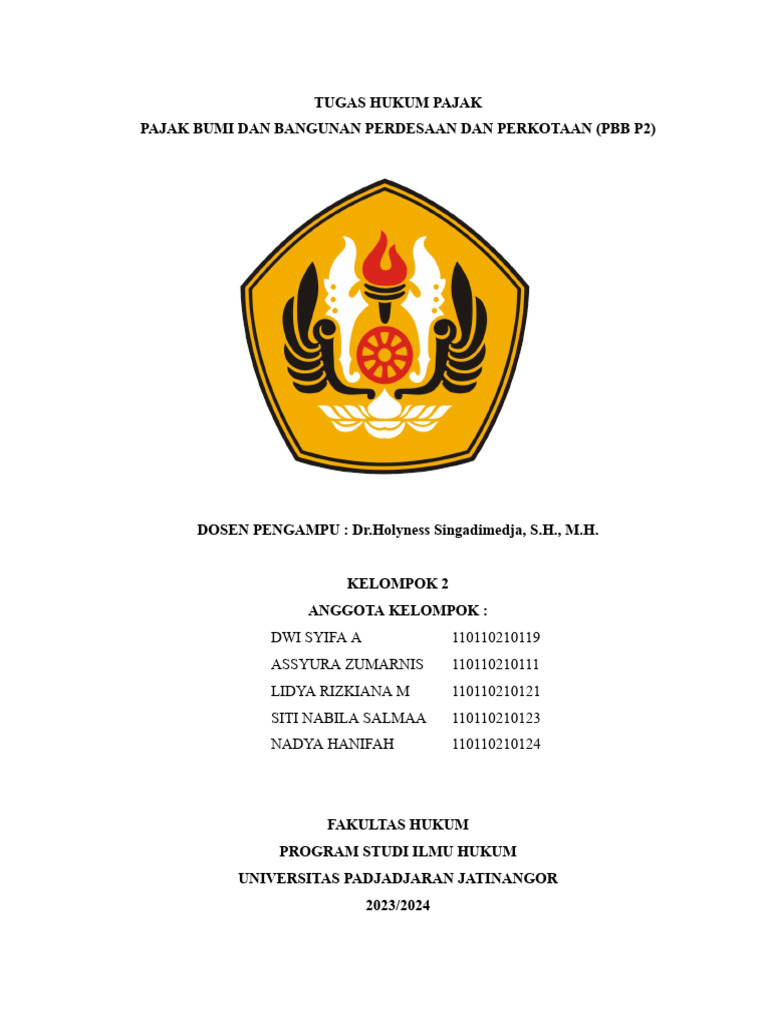 Kelompok 2 - Tugas Paper Pajak PBB P2 - Hukum Pajak C | PDF