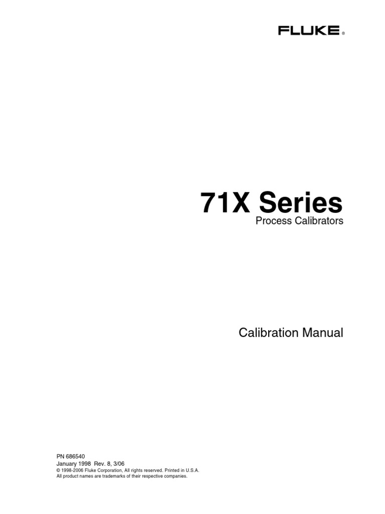 Fluke 718 20 Included Calibration Manual | PDF | Thermocouple | Calibration