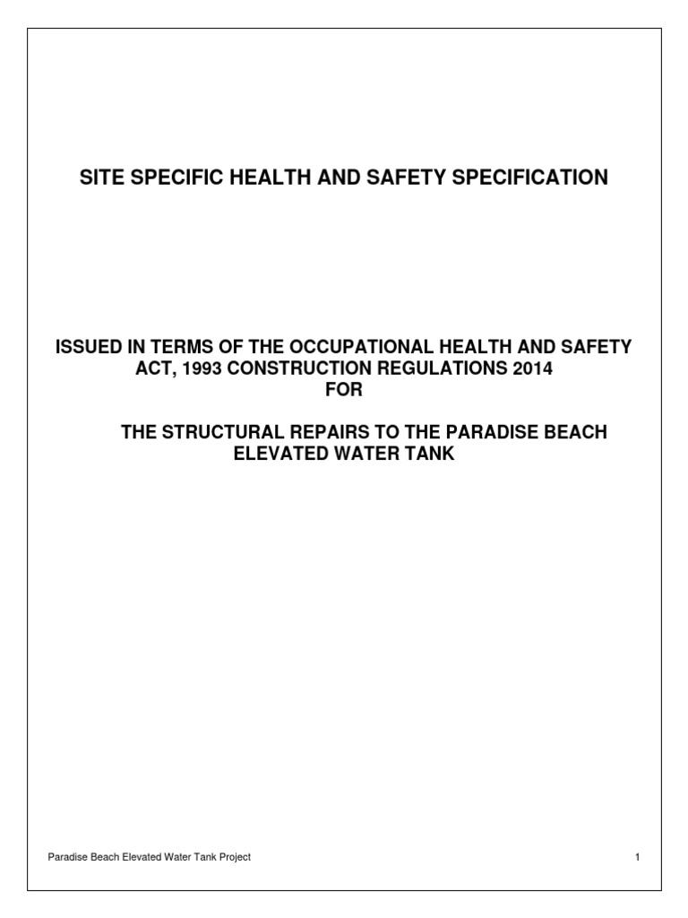Notice Watertank | PDF | Occupational Safety And Health | Personal ...