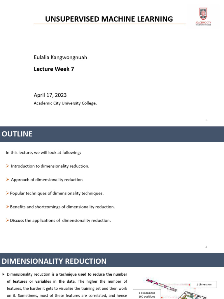 Introduction To Dimensionality Reduction-1 (1) | PDF | Principal Component Analysis | Machine ...