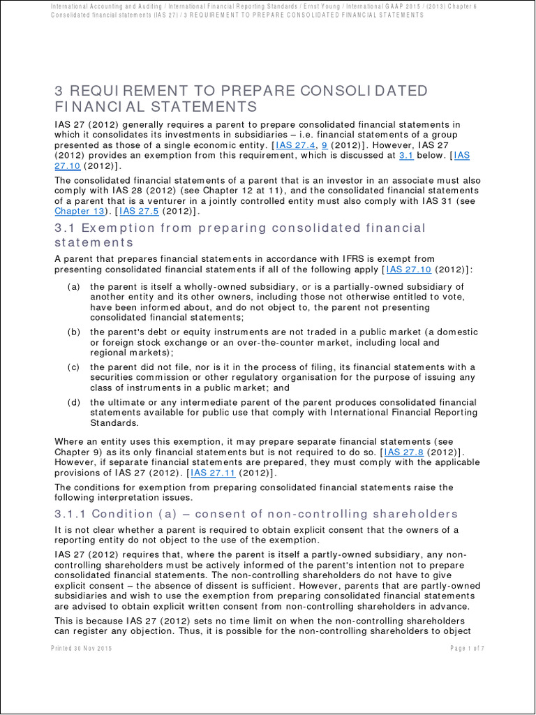 2013 C6-3 REQUIREMENT TO PREPARE CONSOLIDATED FINANCIAL STATEMENTS - PR ...