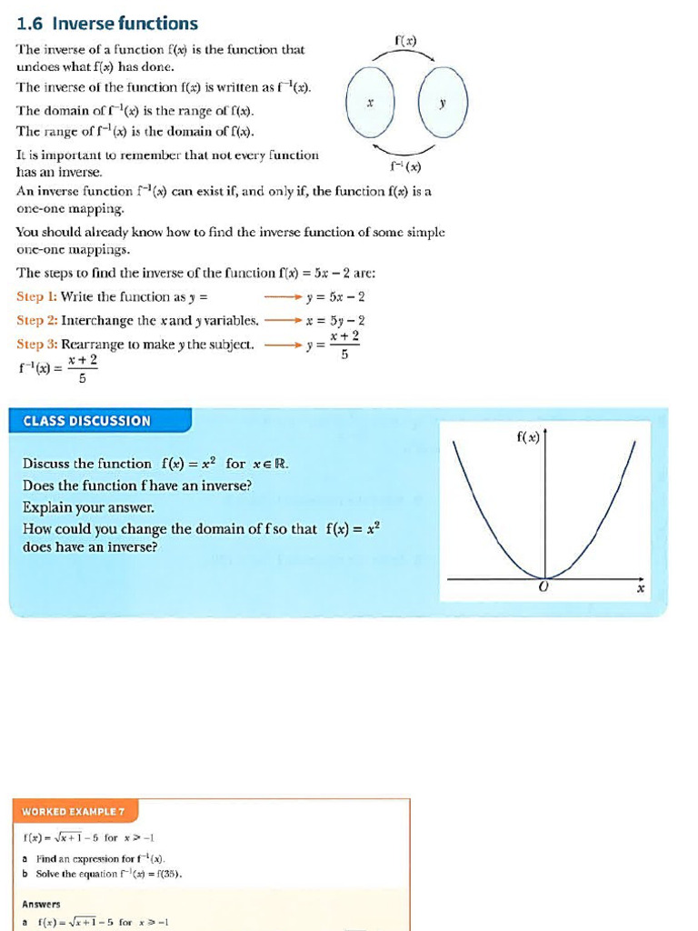 INVERSE FUNCTIONS | PDF