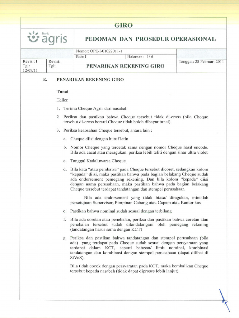 E. Penarikan Rekening Giro | PDF