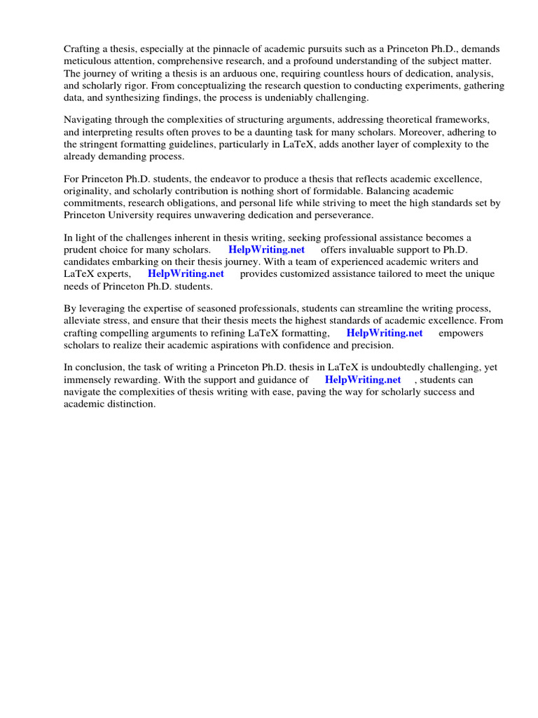 Princeton PHD Thesis Latex Template | PDF | Thesis | Text