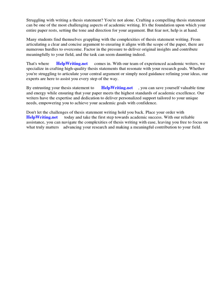 Mastering Thesis Statement Writing | PDF | Thesis | Essays