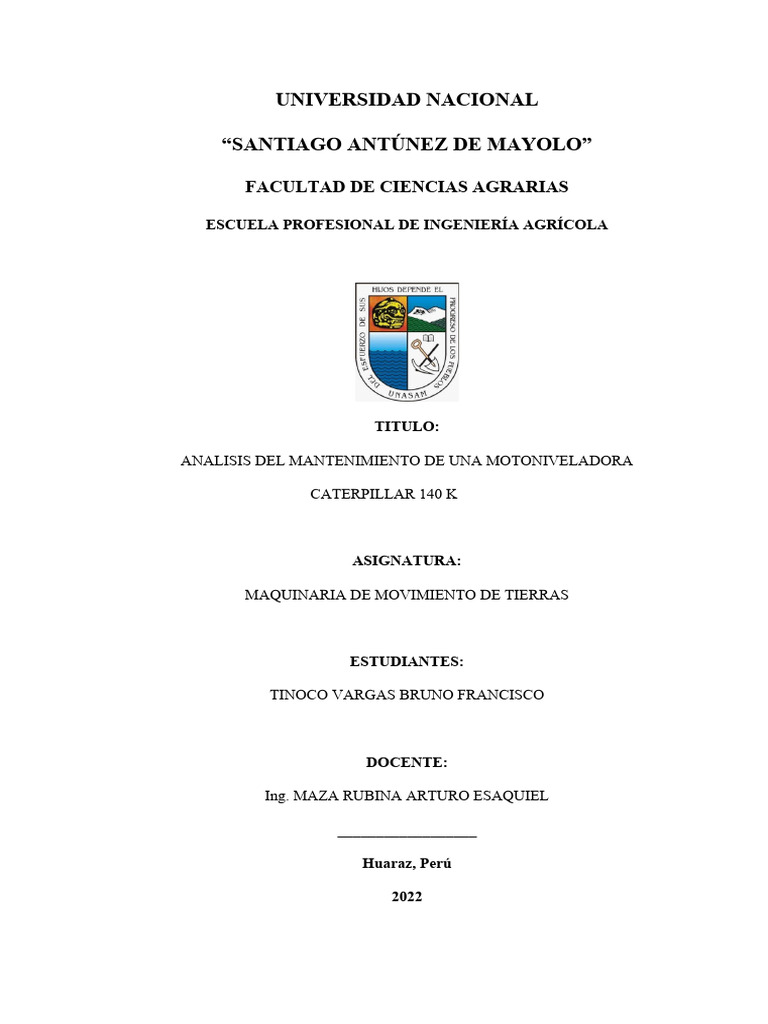 Analisis Del Manual de Operaciones y Mantenimiento de Una ... Analisis Del Manual de Operaciones y Mantenimiento de Una ...