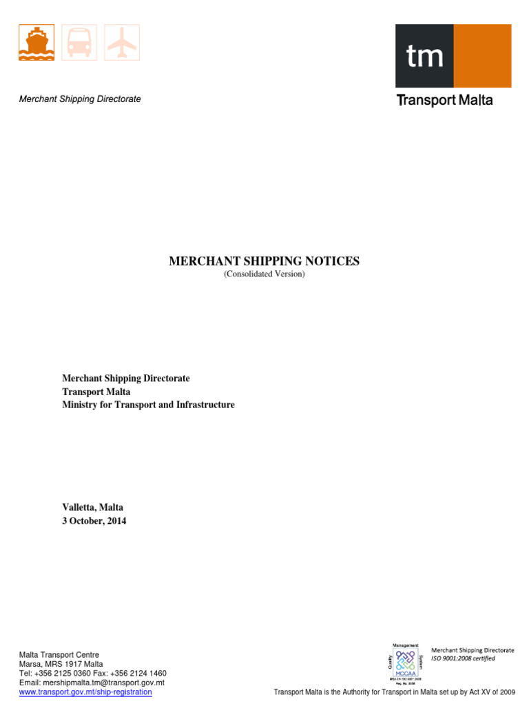 MS Notices - Consolidated Version - 3 October 2014 | PDF | Freight ...