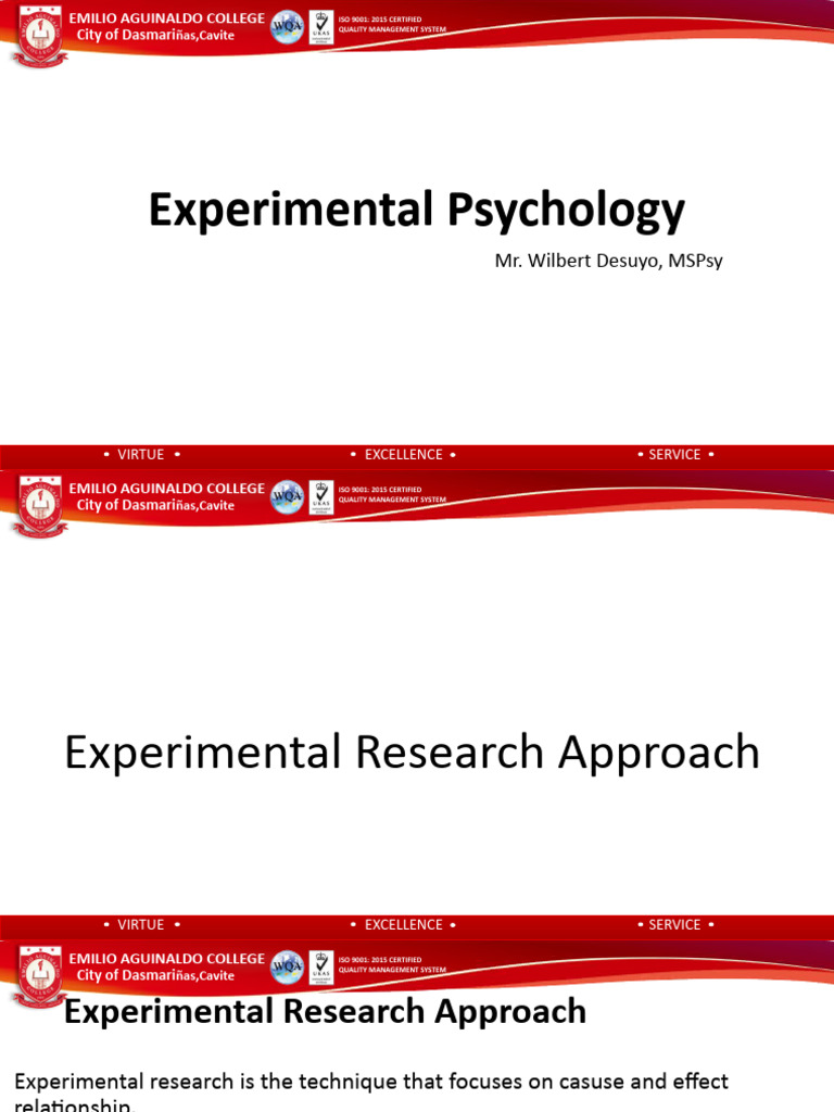 Experimental Psychology Guide | PDF | Causality | Experiment