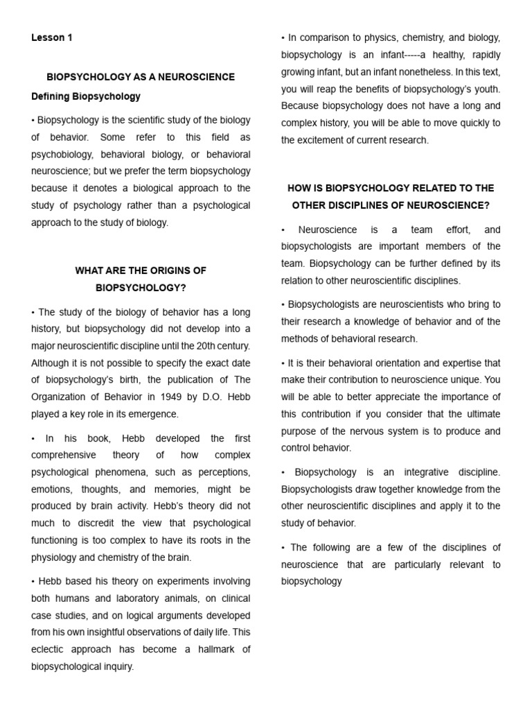 PhysioBio Prelim Rev | PDF | Neuron | Behavioral Neuroscience