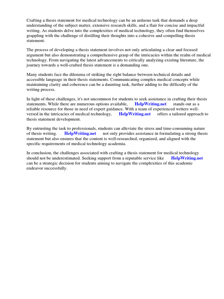 Thesis Help for MedTech Students | PDF | Health Informatics | Public Health