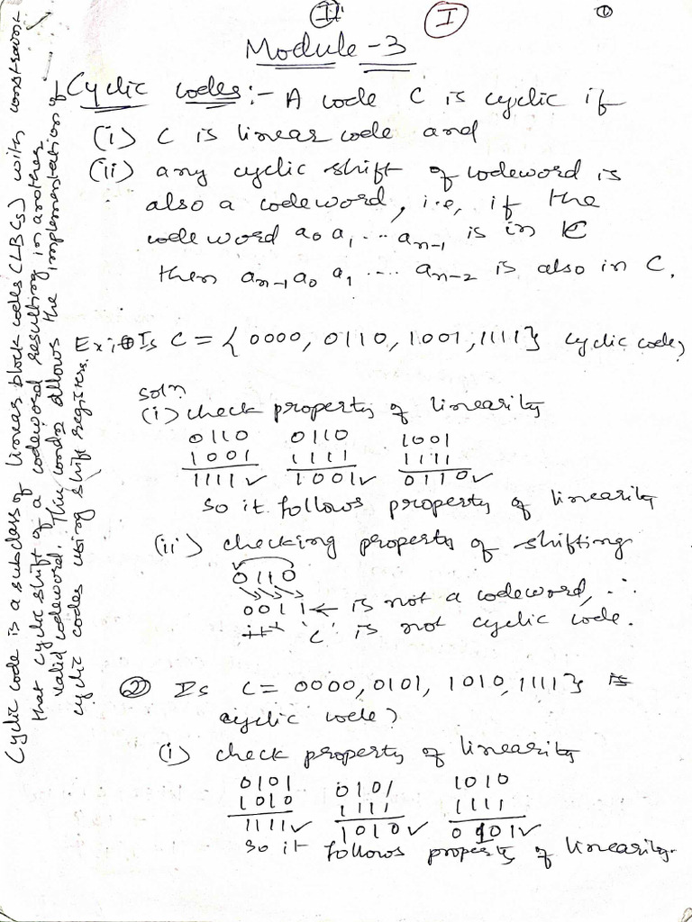 Module 3 Cyclic Codes | PDF