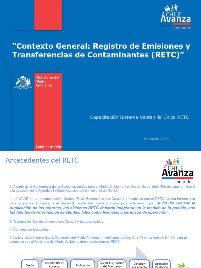 Curso 2 Contexto General - RETC | PDF | Contaminación | Gases de efecto invernadero