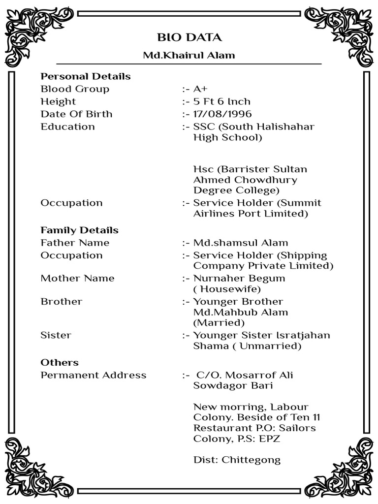 Biodata 4 | PDF