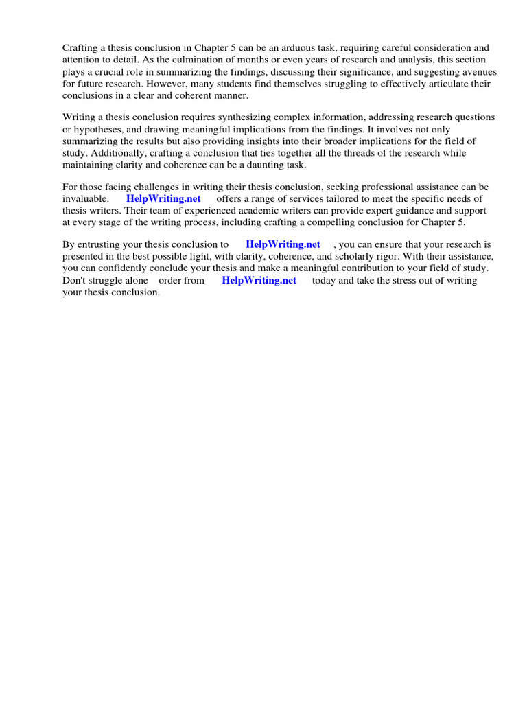 Thesis Conclusion Chapter 5 | PDF | Thesis | Monte Carlo Method