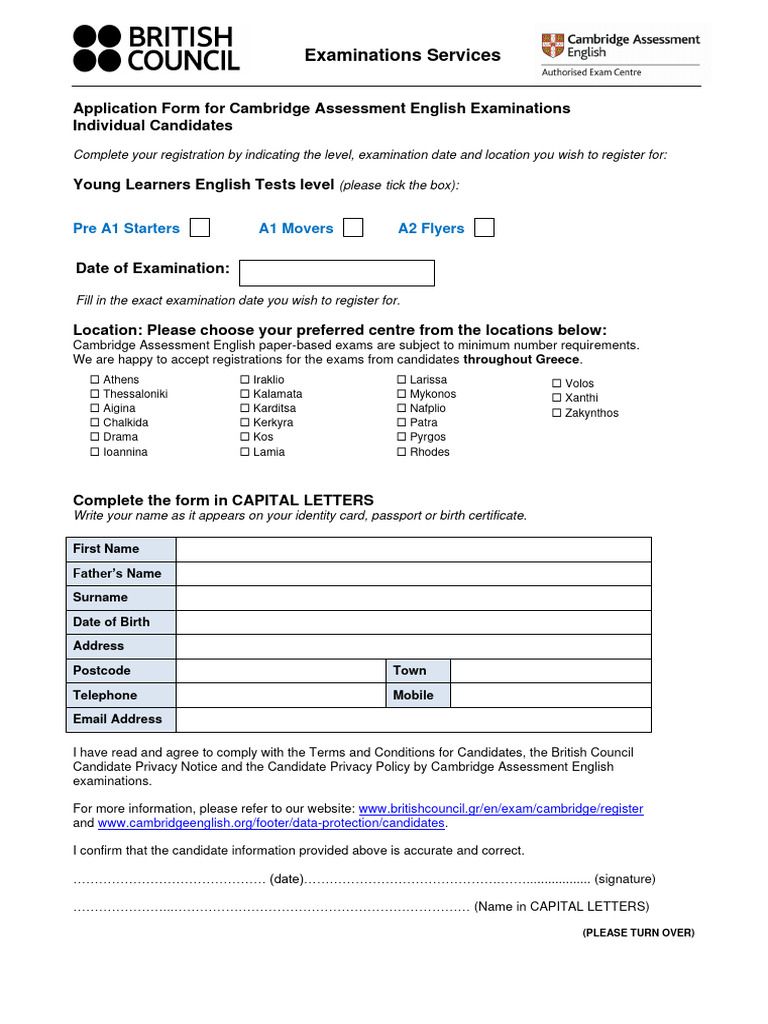 yle-cambridge-english-application-form-2022 | PDF | Justice | Crime ...