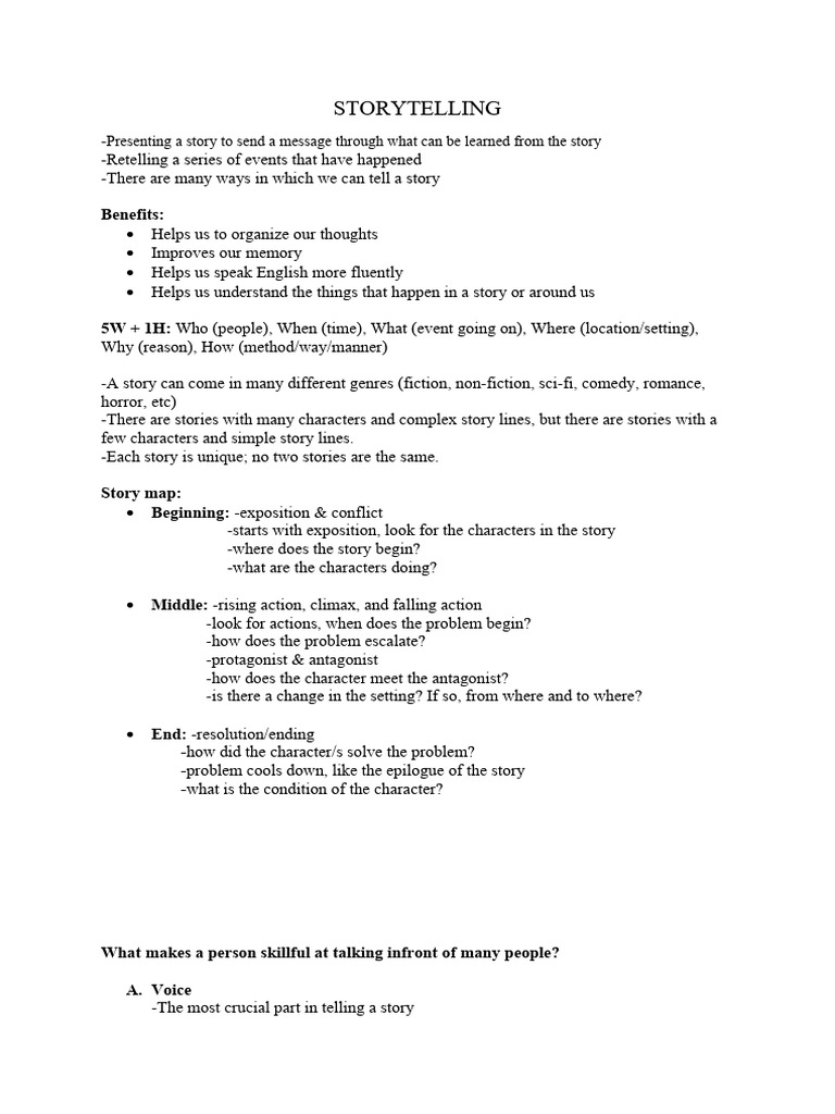 English - Storytelling | PDF