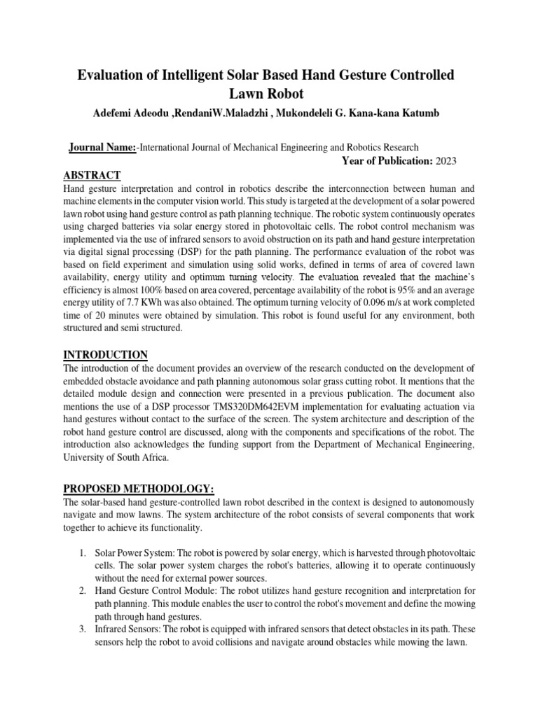 Simultaneous Localization and Mapping Technique Based Autono | PDF | Robot | Robotics