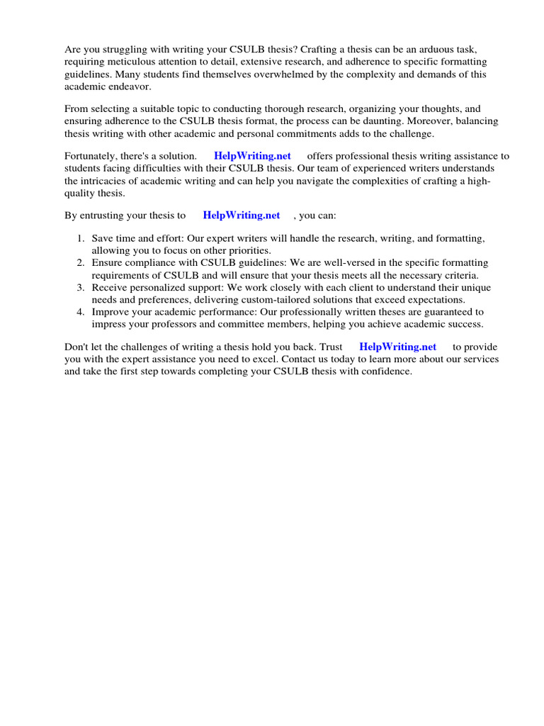 Csulb Thesis Format | PDF | Thesis | Essays Csulb Thesis Format | PDF | Thesis | Essays