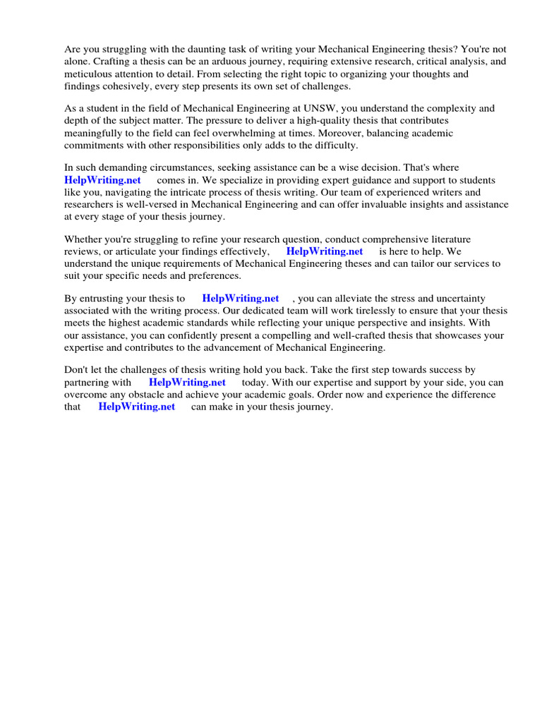 Unsw Mechanical Engineering Thesis Topics | PDF | Engineering | Thesis Unsw Mechanical Engineering Thesis Topics | PDF | Engineering | Thesis