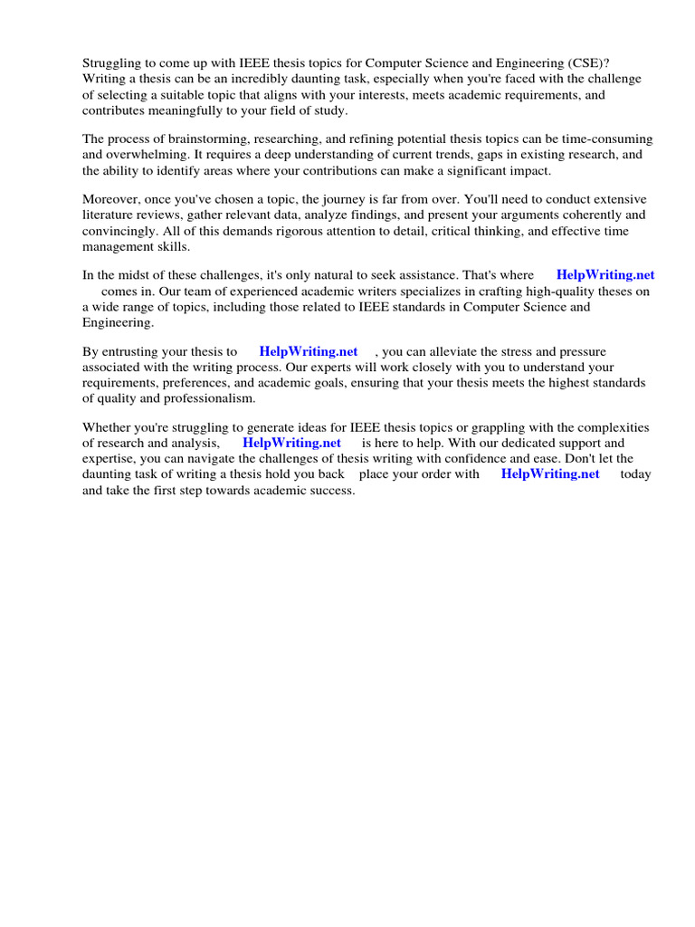 Ieee Thesis Topics For Cse | PDF | Wireless Sensor Network | Computer Network