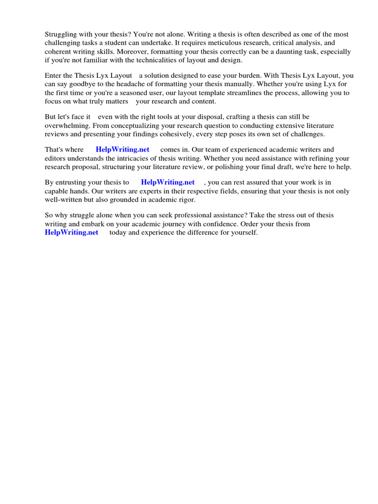 Thesis Lyx Layout Pdf Thesis Page Layout