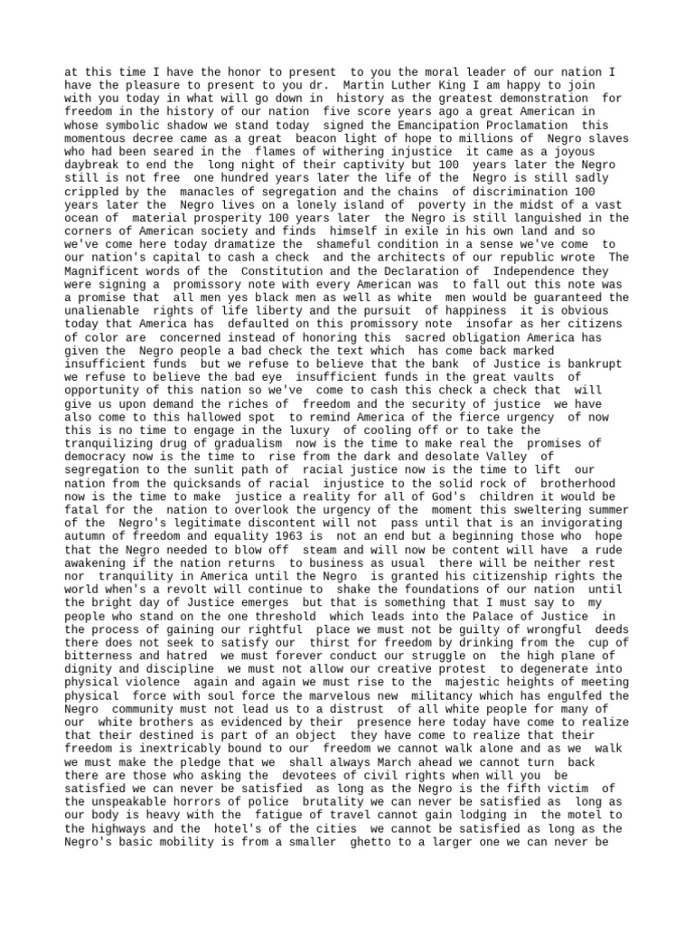 (English) Discurso para La Historia, Completo, Martin Luther King, I ...