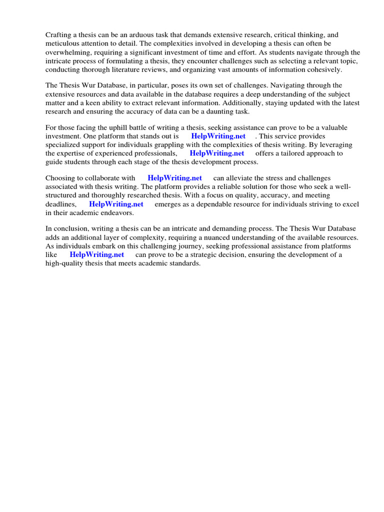 Thesis Wur Database | PDF | Thesis | Open Access