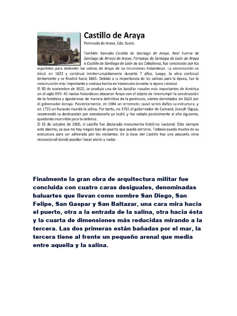 Castillo de Araya | PDF