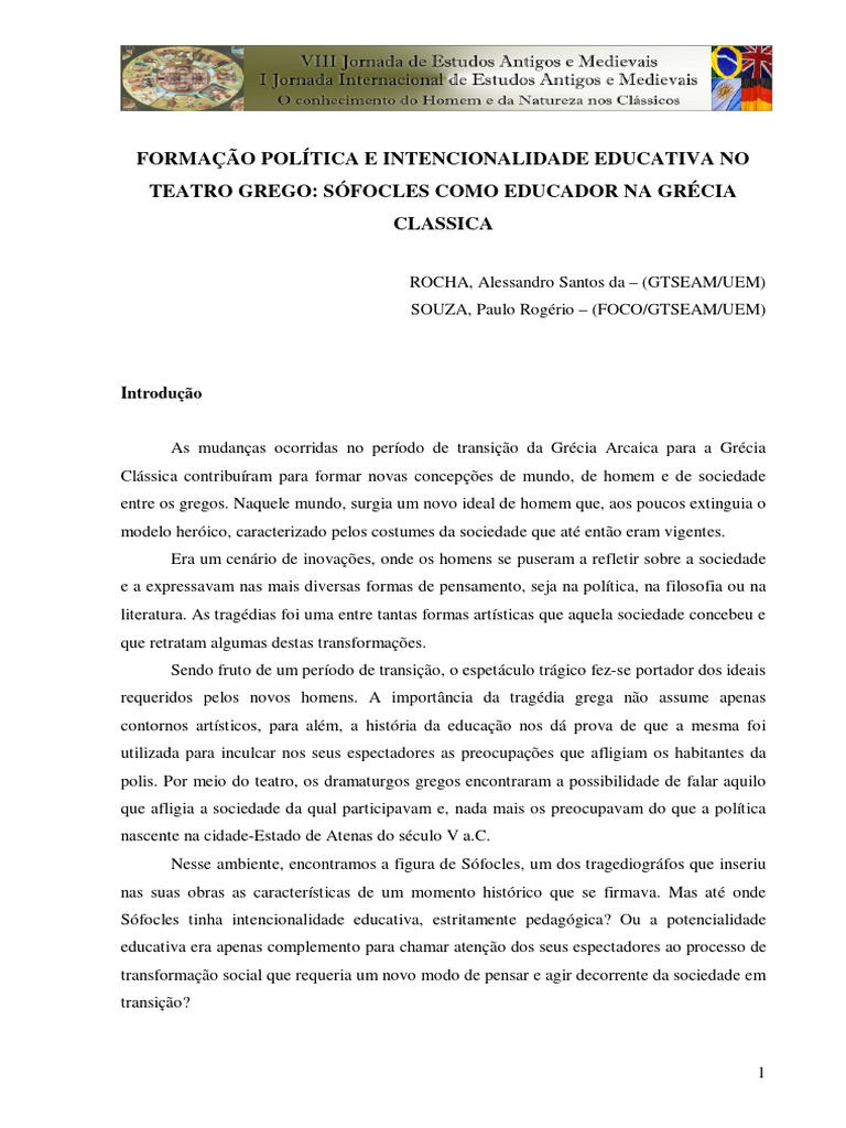 70 Teatro Grego | PDF | Tragédia | Édipo