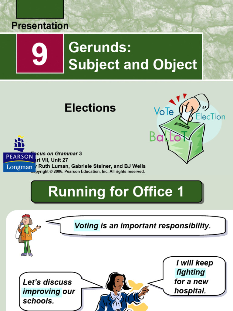 I3-L2. Gerunds As Subjects and Objects | PDF | Subject (Grammar) | Verb