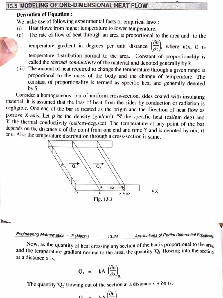 One-Dimensional Heat Flow Modeling | PDF | Heat Transfer | Heat