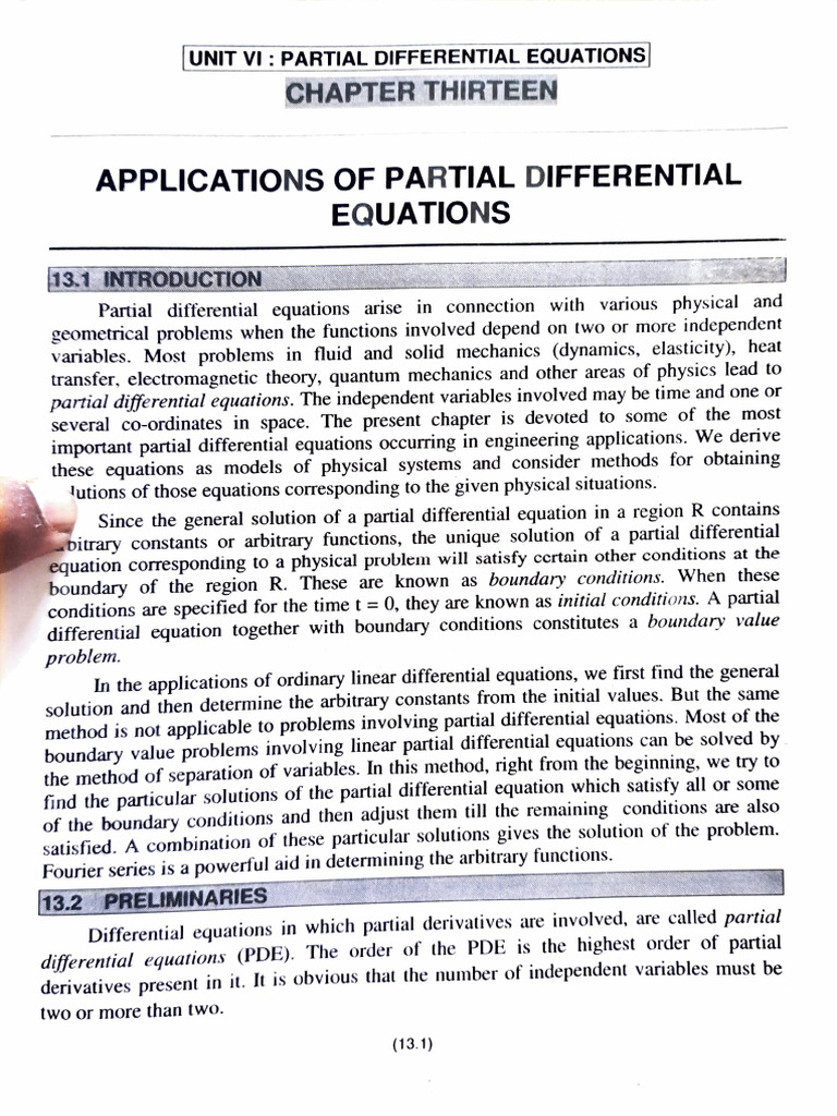 One Dimensional Wave Equation Pdf Differential Equations Partial